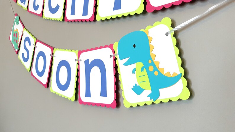 Hatching Soon Banner/ Dinosaur Banner/ Gender Neutral Banner/ - Etsy Canada