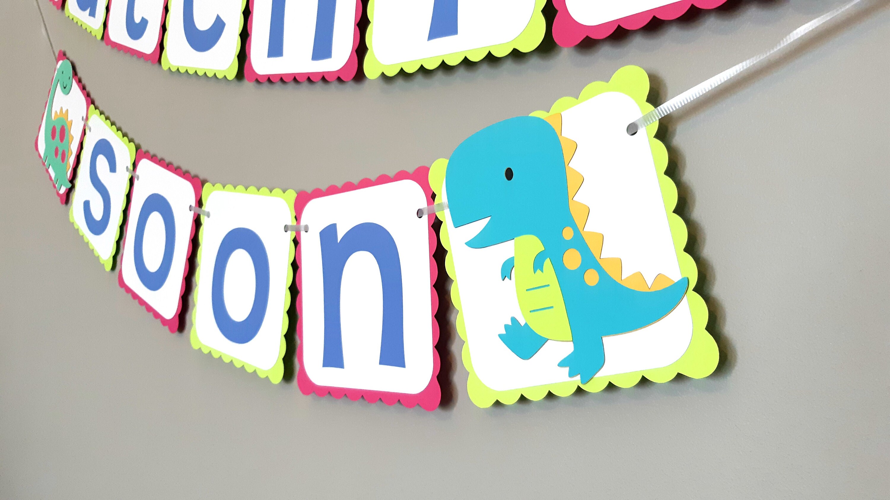 Hatching Soon Banner/ Dinosaur Banner/ Gender Neutral Banner/ | Etsy Canada