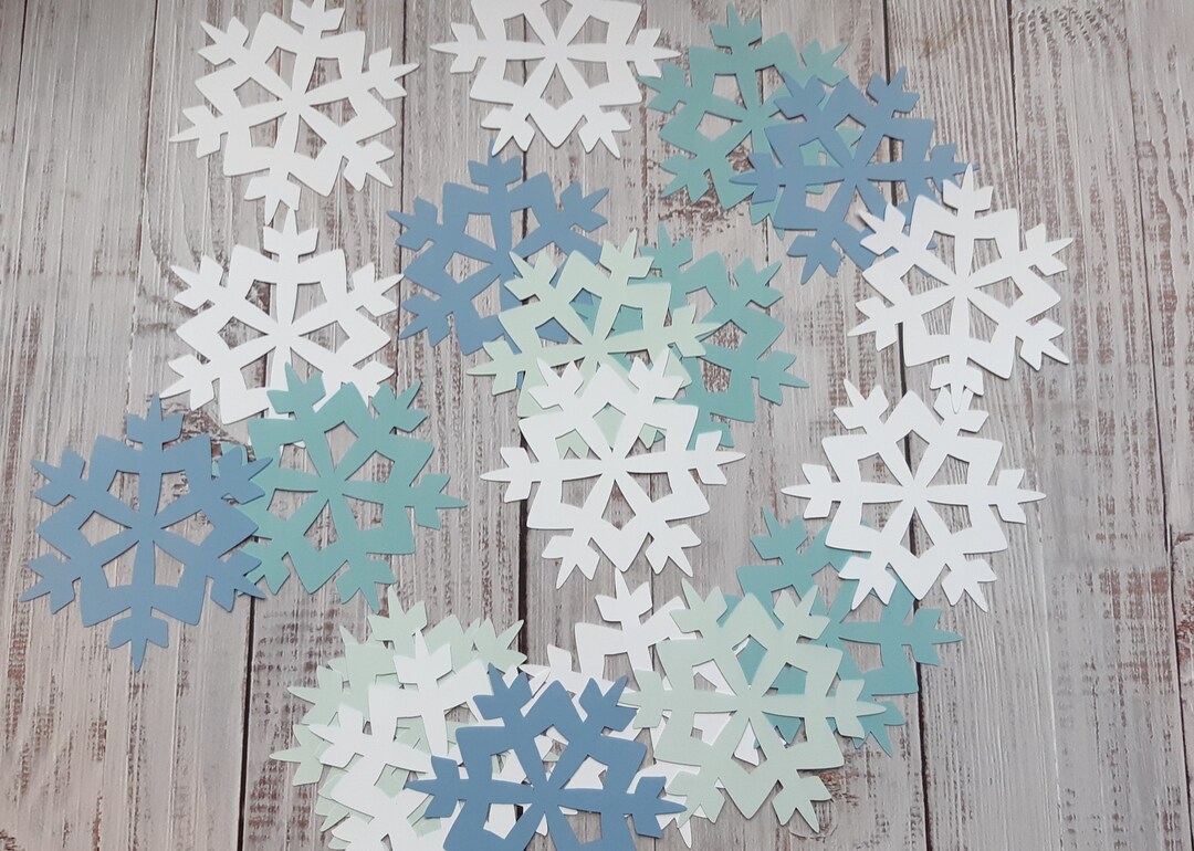 Snowflake Table Confetti/ Snowflake Cut Out/ Scrapbook Snow/ Winter ...