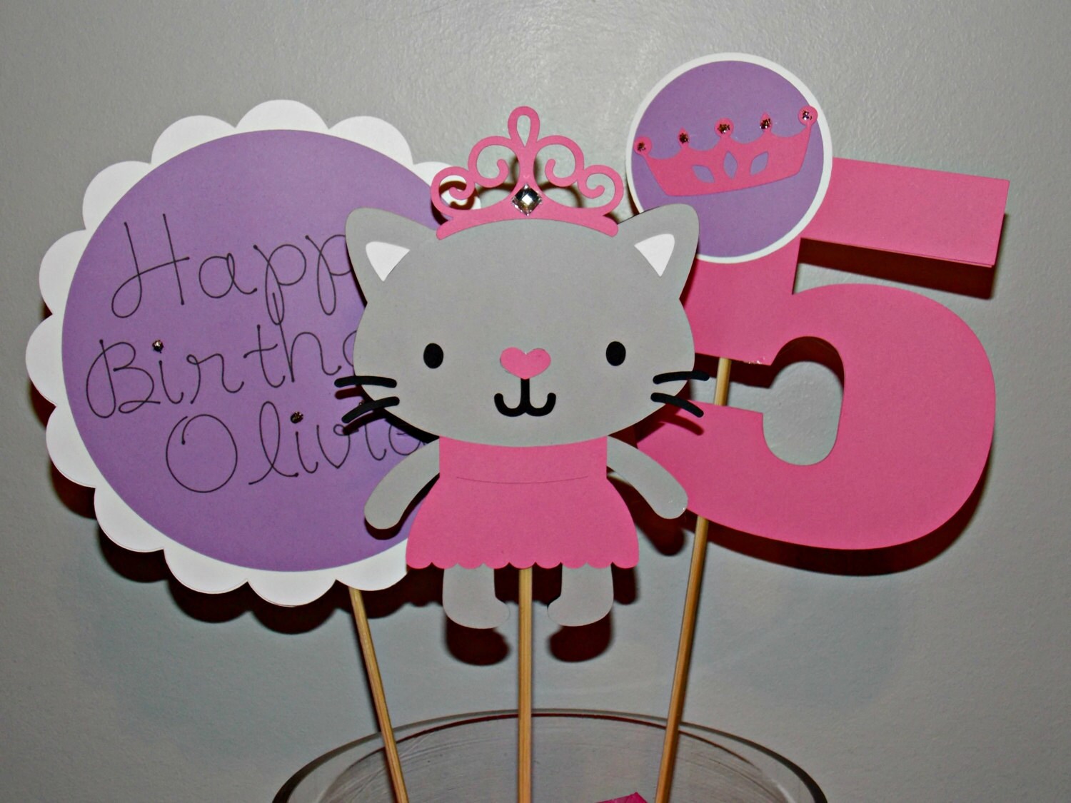 Princess Kitty Centerpieces/ Princess Birthday/ Cat Birthday - Etsy