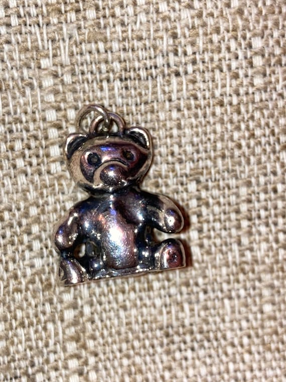 sterling silver teddy - Gem