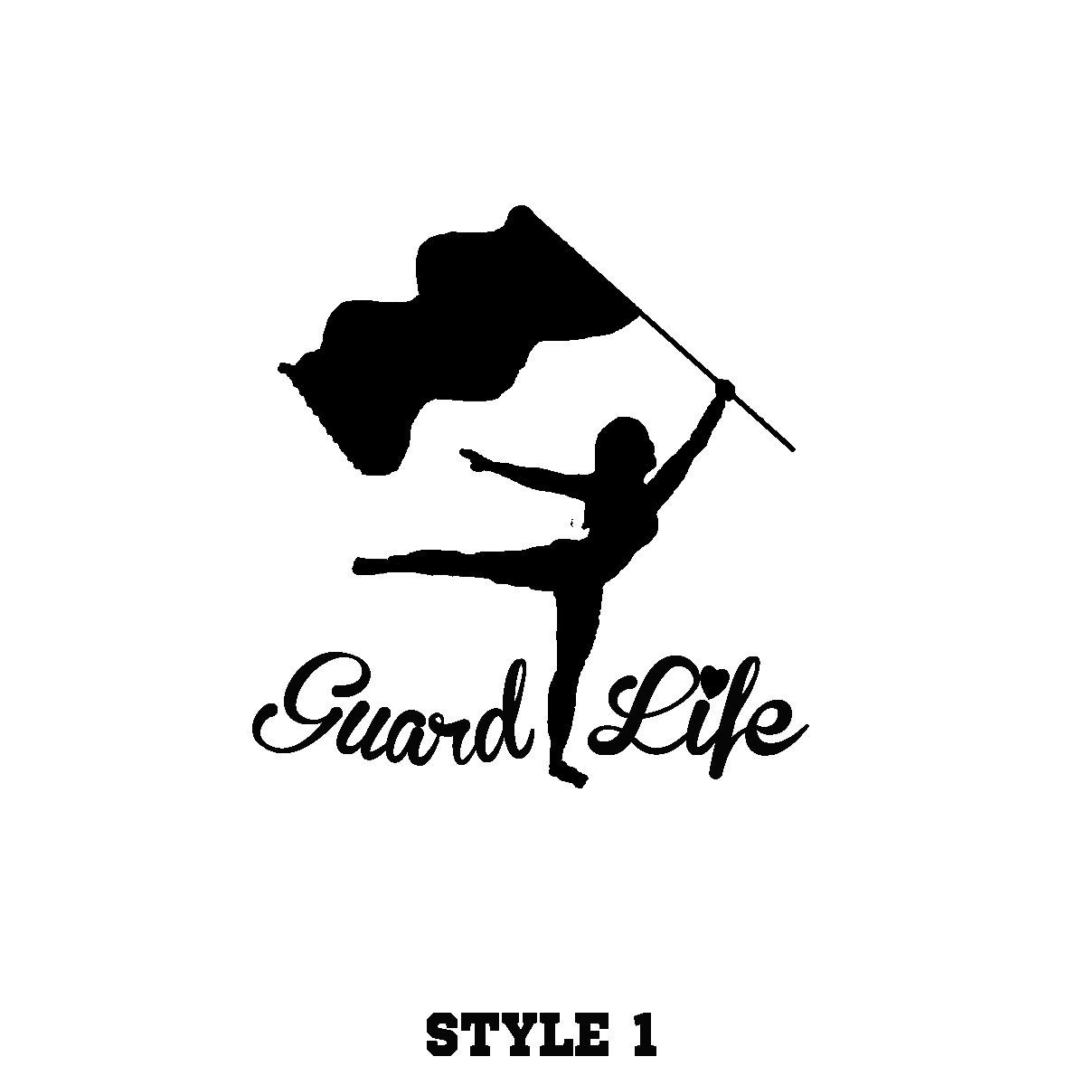 Colorguard Guard Life decal. Many colors available Custom | Etsy