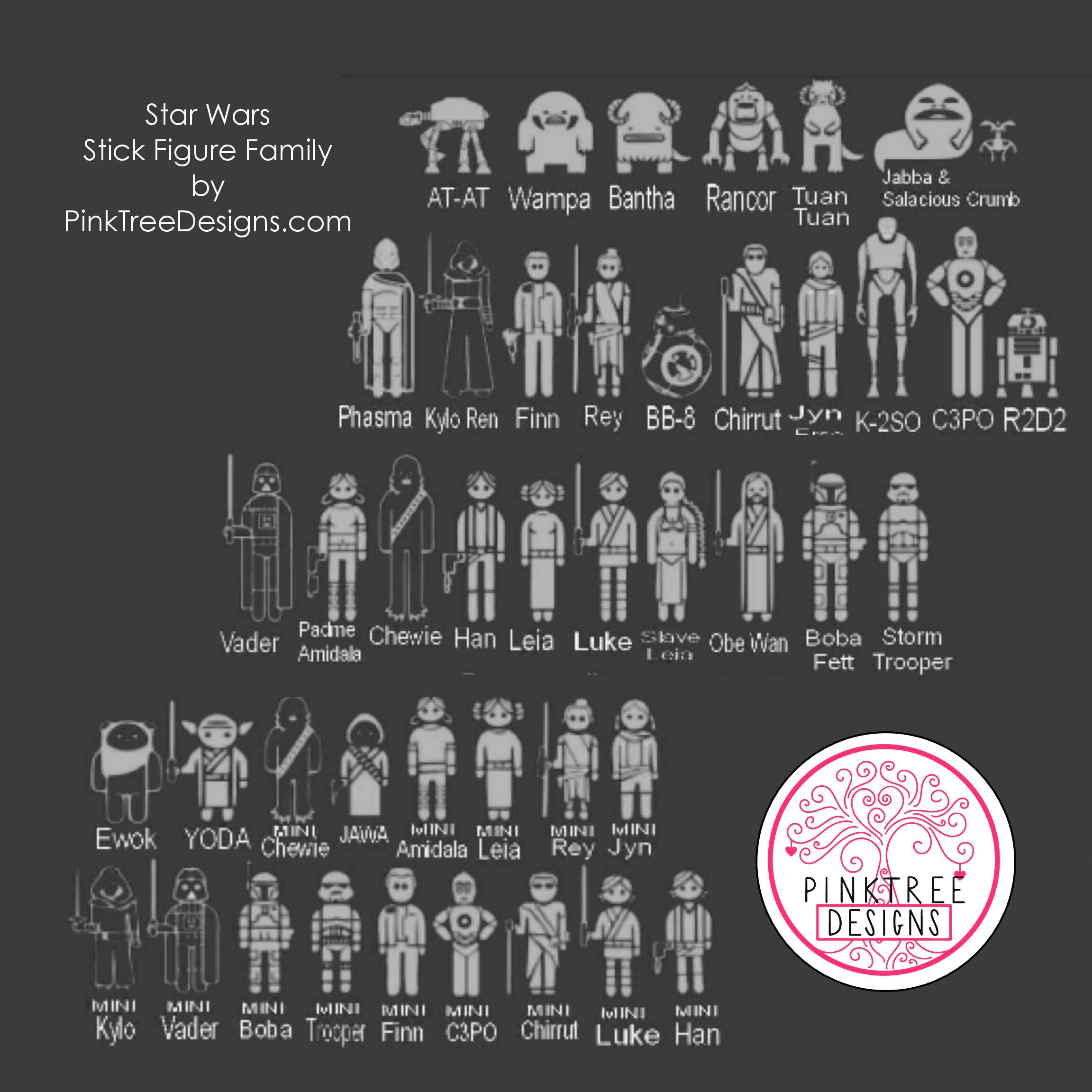 Custom Star Stick Figure Family Vinyl Car Decals Adult Teen - Etsy Canada