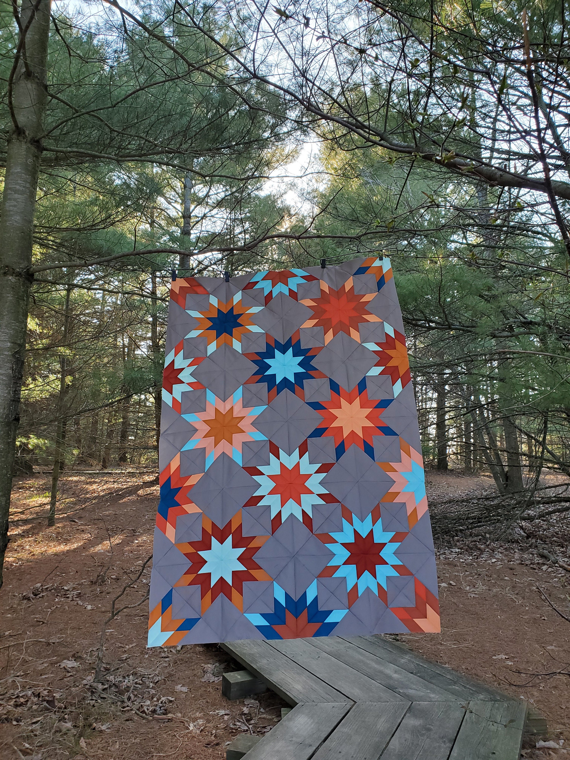 Not Alone Star Quilt Pattern – 6 Sizes, 2 Color Options (PDF Pattern ...