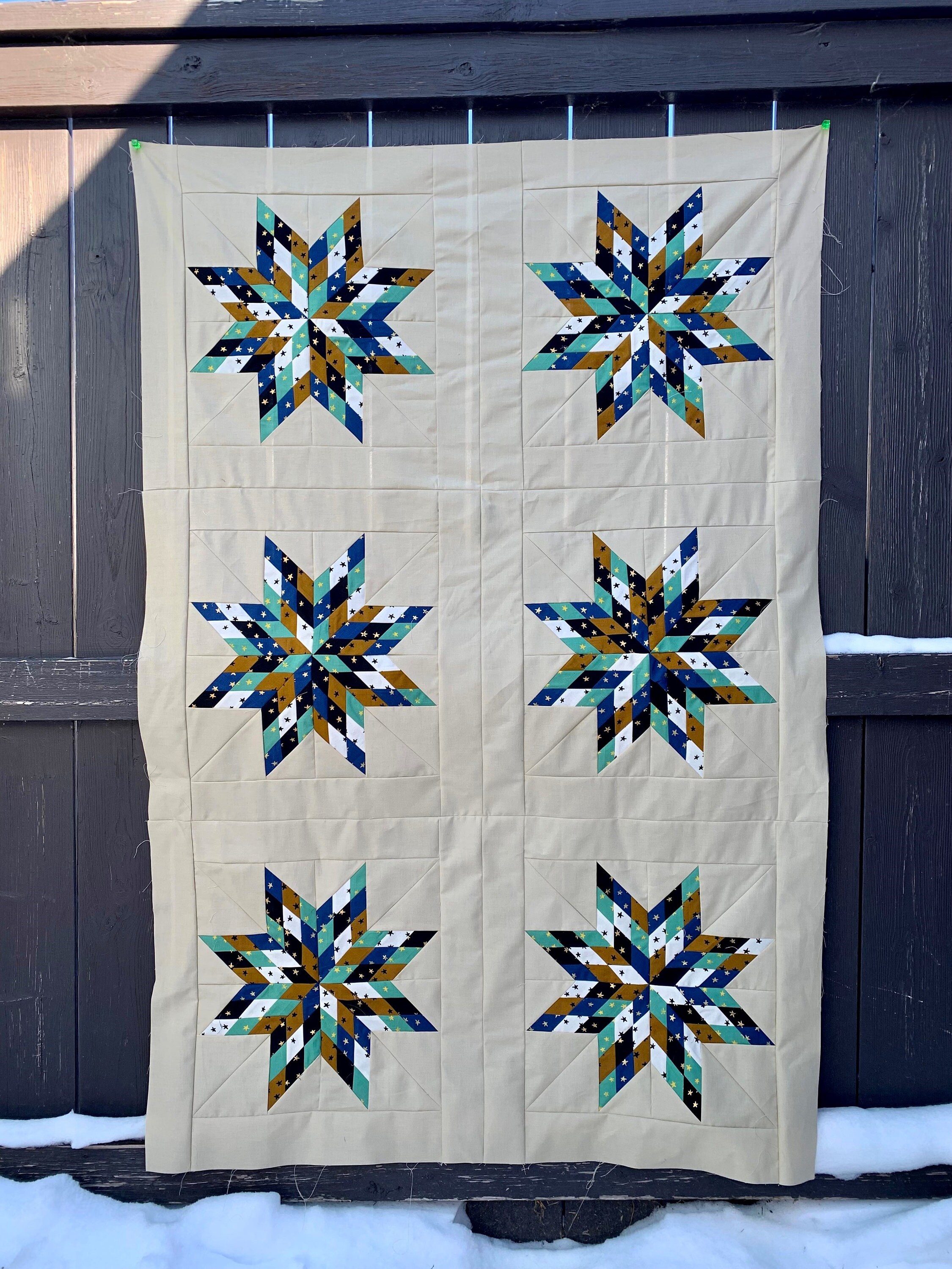 PDF Patchwork Star Quilt Pattern BLOCK VERSION by Lindlee - Etsy