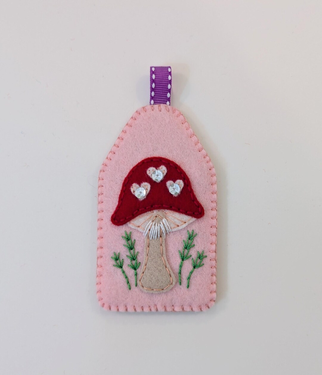 Felt Valentine Gift Tag: Handmade Toadstool Ornament - Etsy