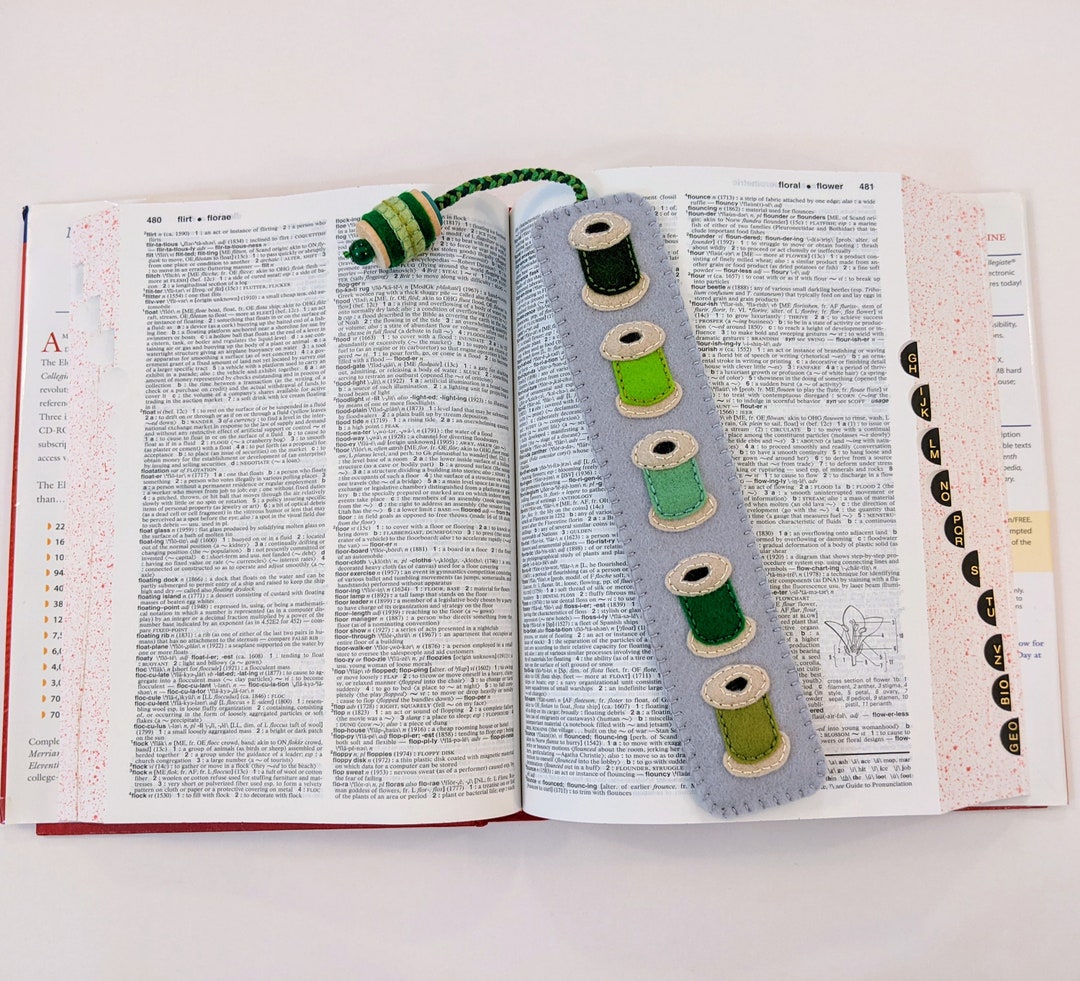 Sewing Bookmark, Felt Bookmark, Gift for Sewist, Gift for Reader, Book ...