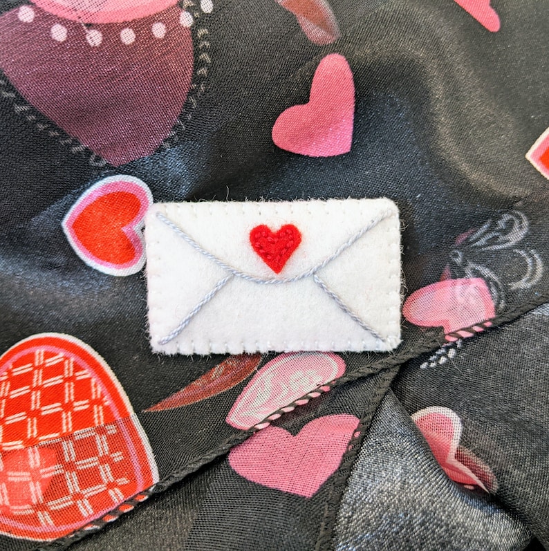 Felt Envelope Brooch Pin Love Letter Brooch Pin Valentine - Etsy