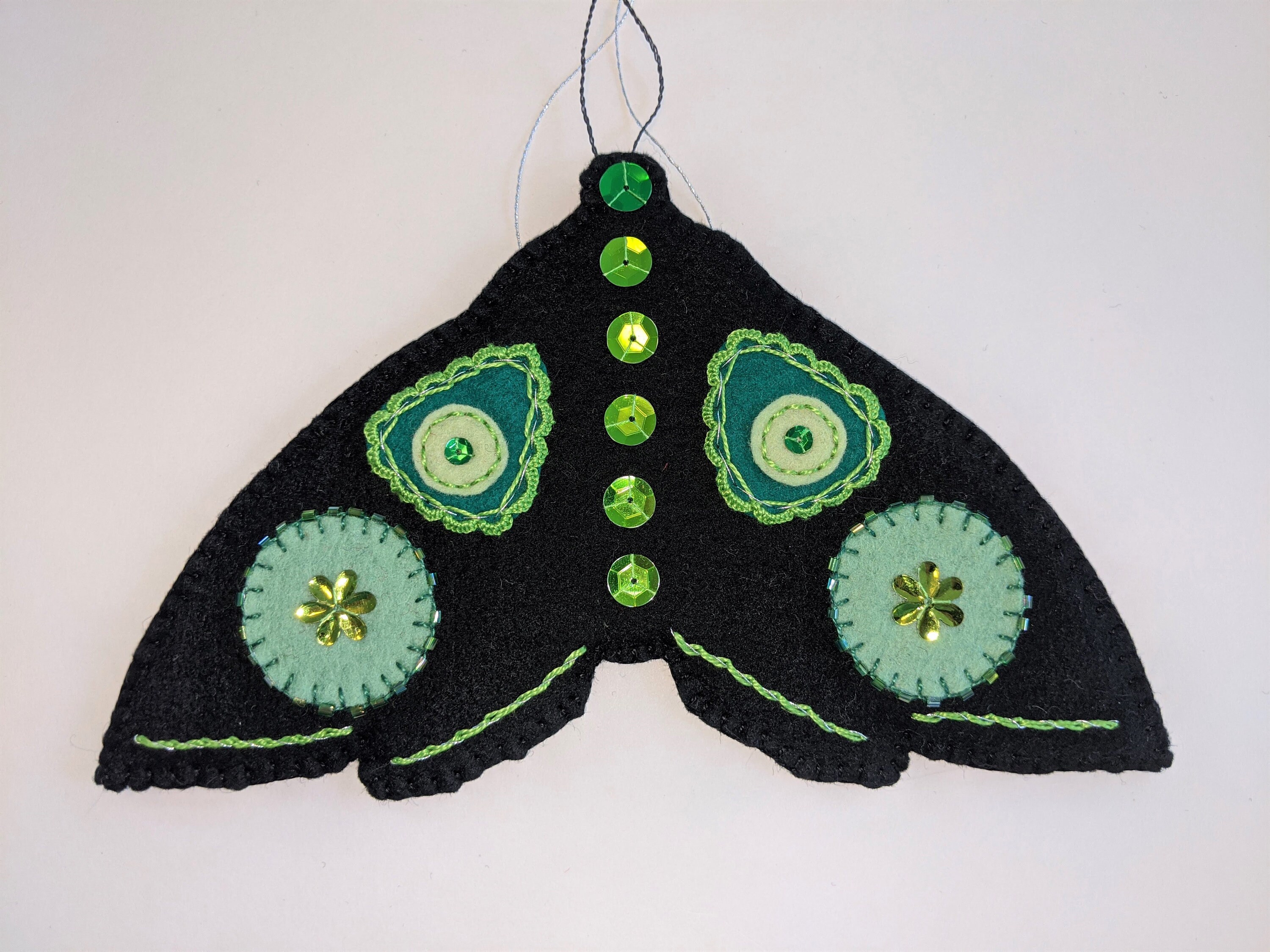 Moth Ornament Nature Decor Green Moth Nature Ornament | Etsy