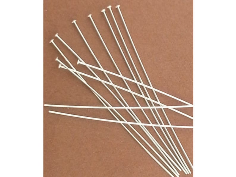 100pc, Thick Silver Head Pins, Sterling Silver .925 Head Pins 22gauge ...