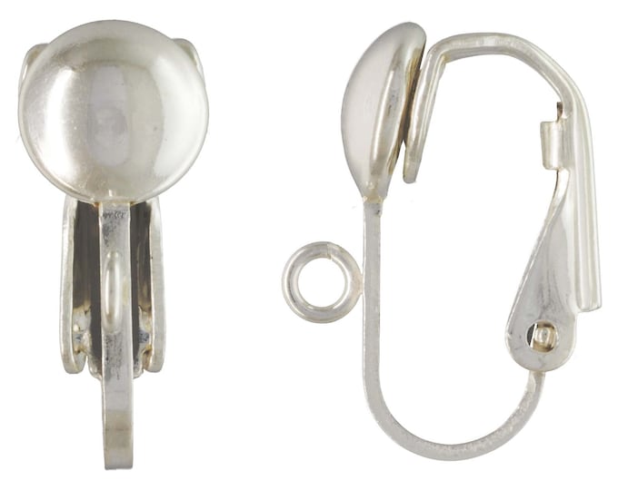 1pr, Sterling Silver Clip on Finding, Leverback Style Finding, Make ...