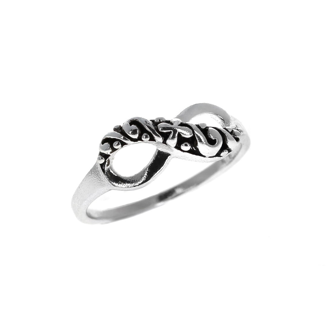 Sterling Silver, Infinity Design Ring, Designer Detailing Ring, 925 ...