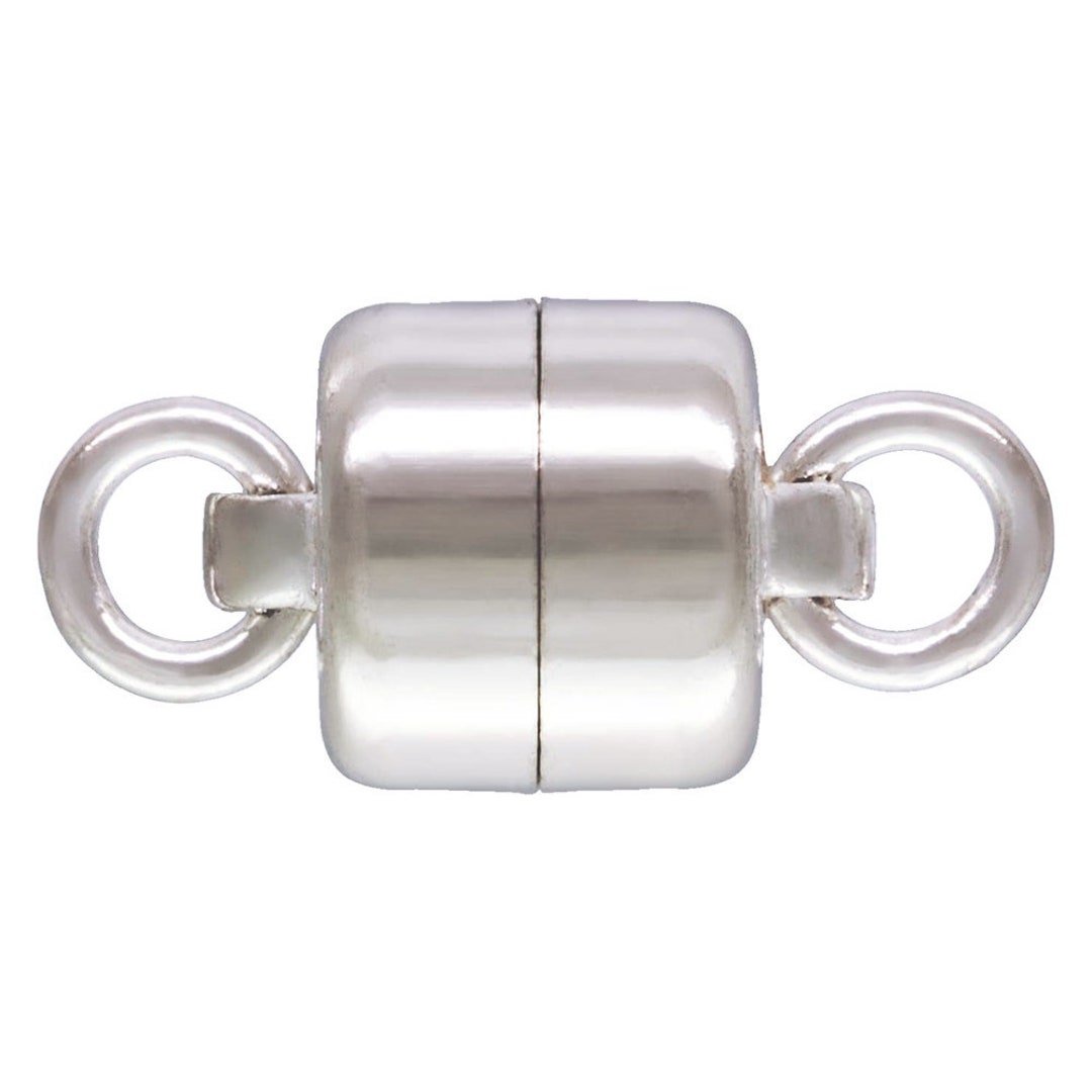 Sterling Silver Magnetic Clasp, 5.5mm Clasp With Rings, 1 Set, Strong ...