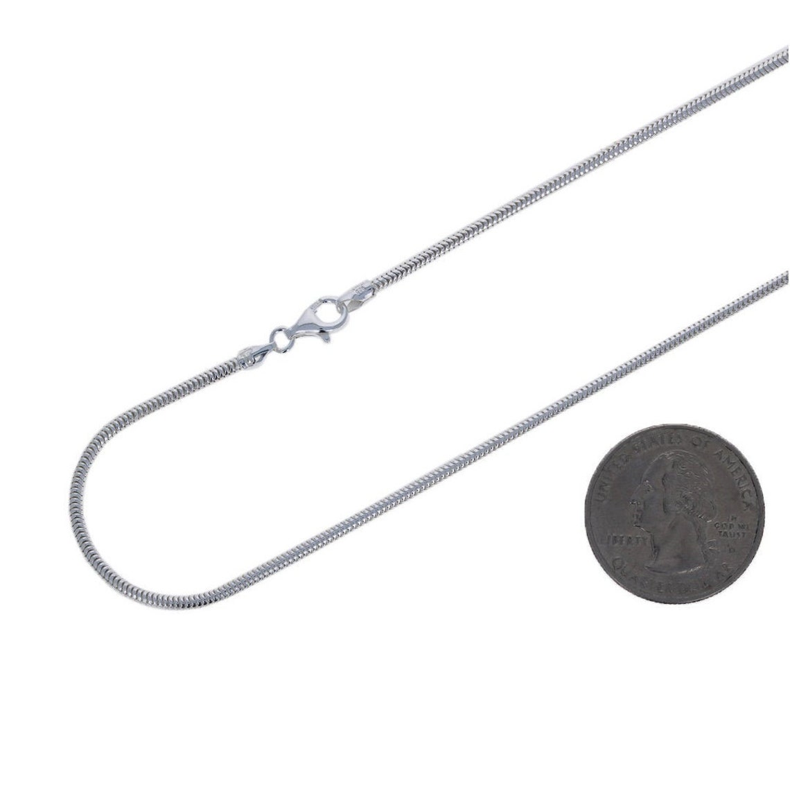 Snake Chain, 2mm Snake Chain, 18 Inches, Sterling Silver Chain, .925 ...