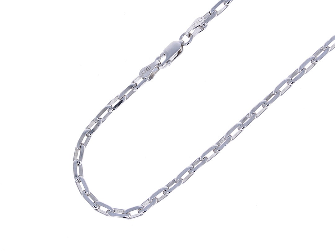 925 Sterling Silver, Italian Oval Rolo, Men's or Ladies Chain Link ...
