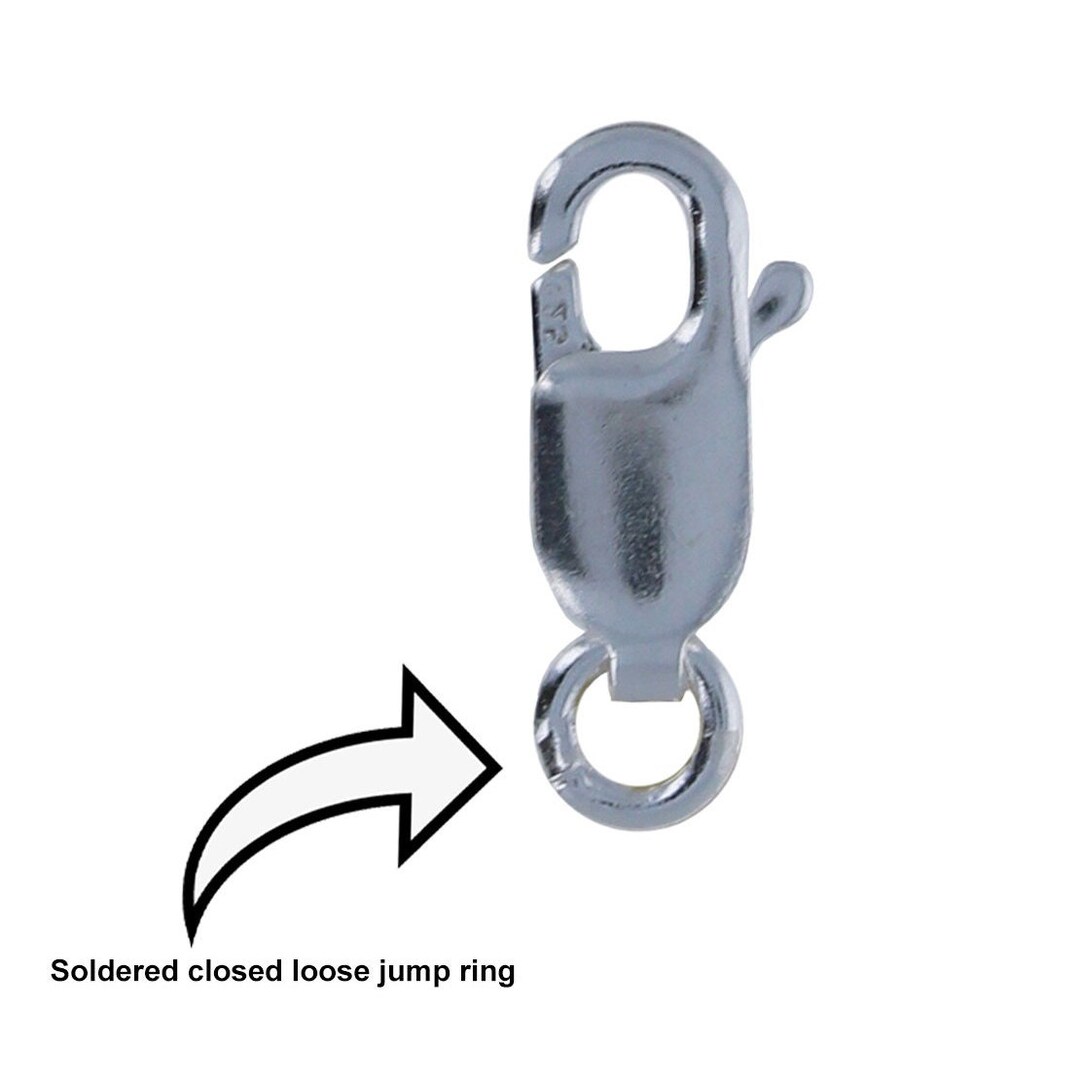 10 Pc, Closed Loop 10mm Lobster, Closed Ring, Soldered Jump Ring, 925 ...