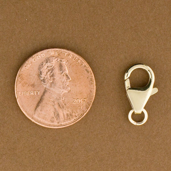 5pc, 12mm Gold Filled Lobster Clasp, 14/20 Lobster Clasp, Wholesale ...