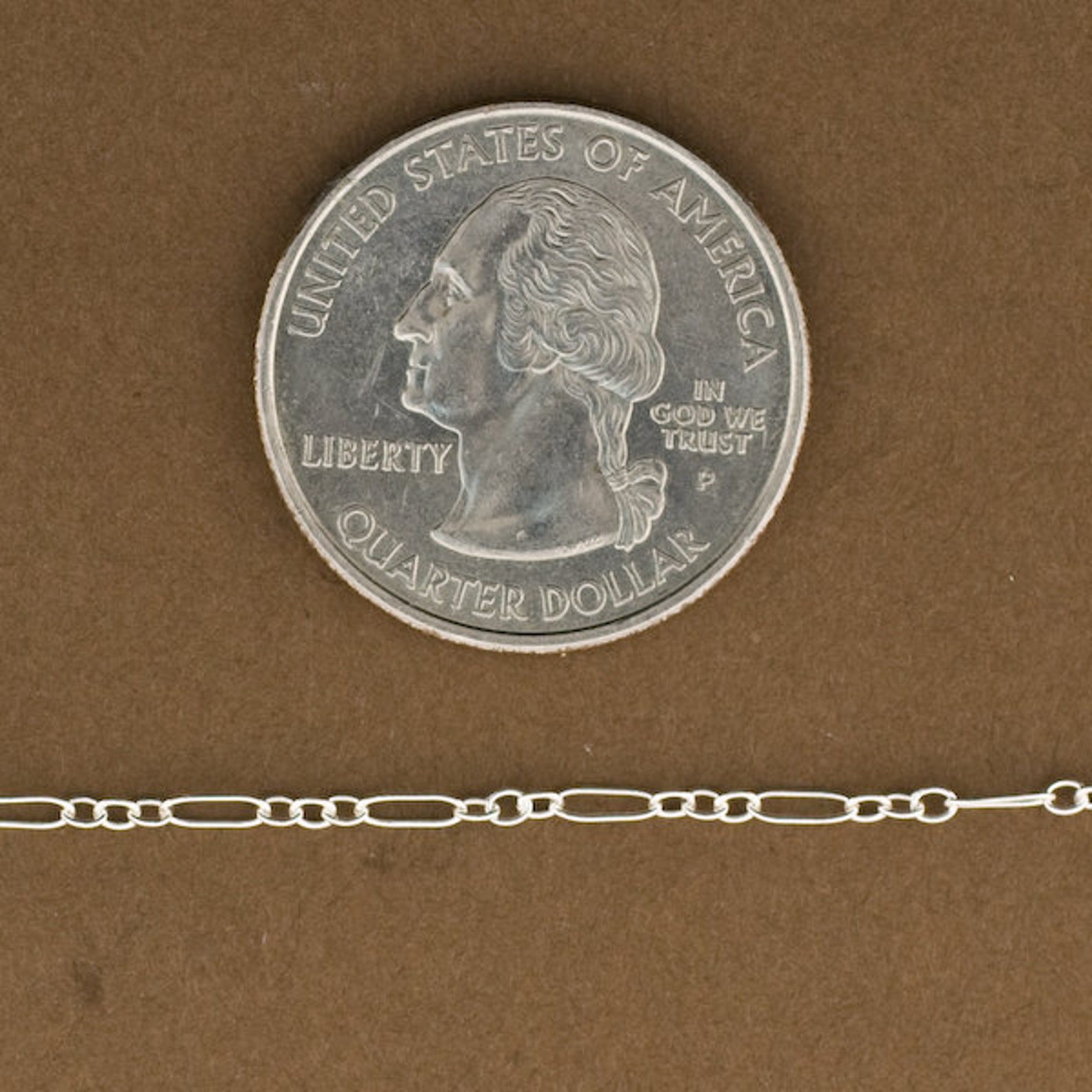 1 Foot Sterling Silver Chain. Long and Short Cable Chain. | Etsy