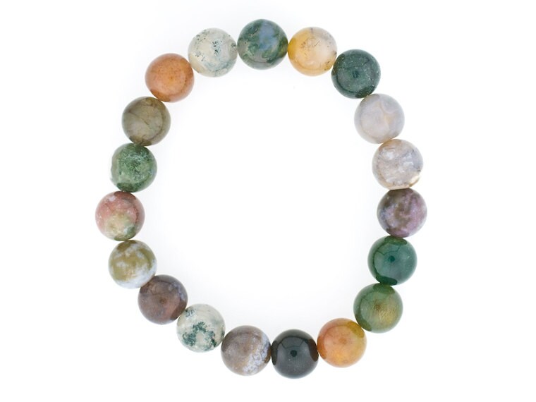 10mm Stretchy Fancy Jasper, 10mm Round Fancy Jasper, Elastic Fancy ...