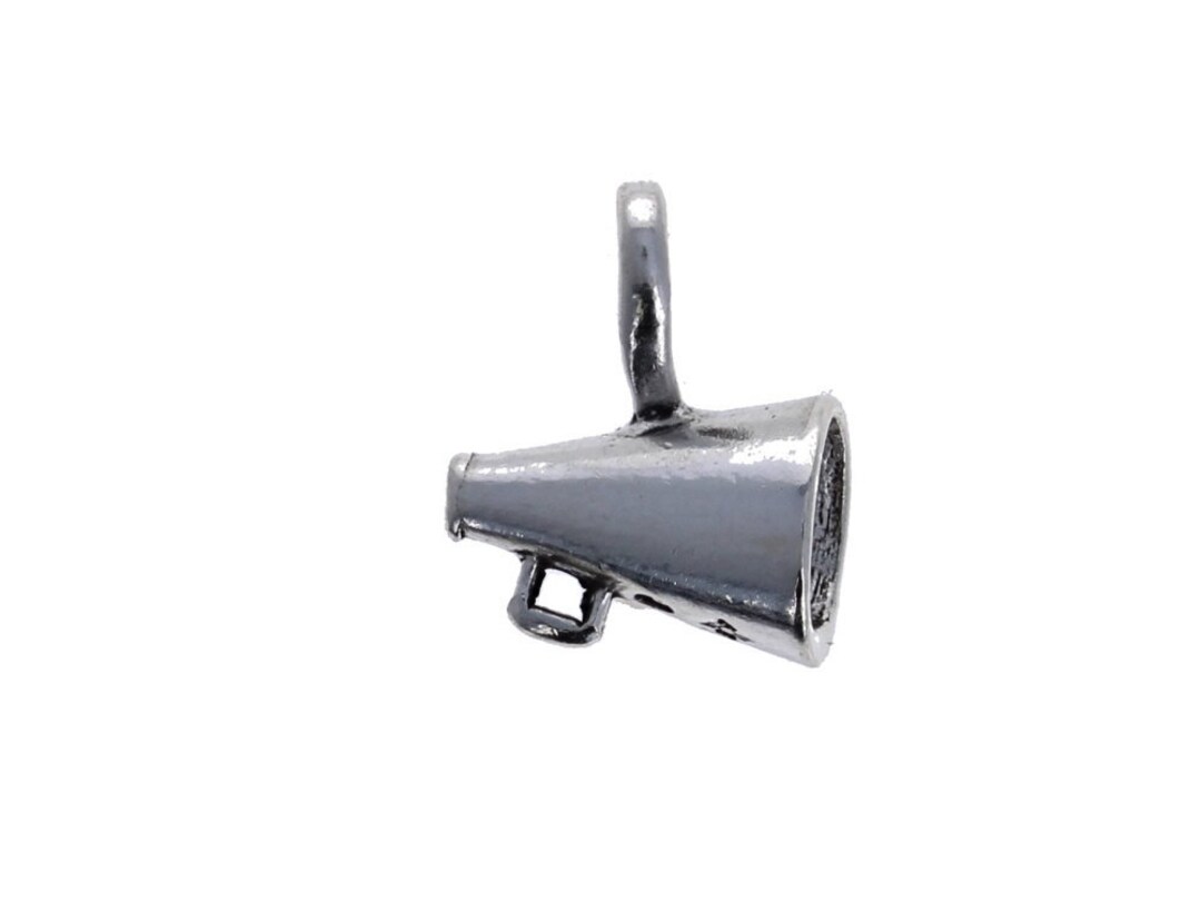 Megaphone Charm, Sterling Silver, Cheerleading, Cheer, Sports, 925 ...