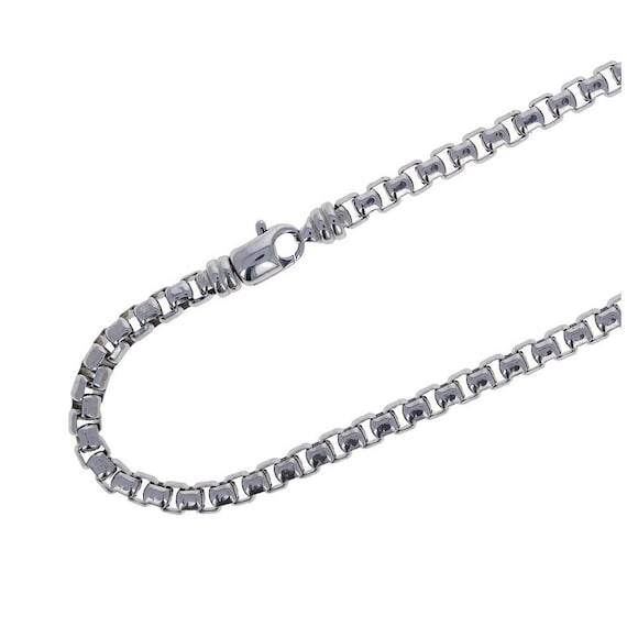 Sterling Silver Bold Unisex Round Box Chain Silver Chain - Etsy