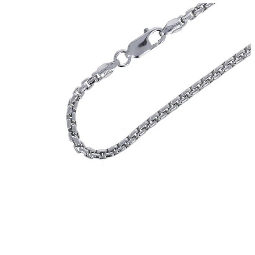 Round Box Chain, 2.5 Mm Round Box Chain, Sterling Silver Chain, .925 ...