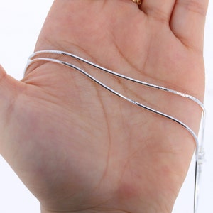 Diamond Cut Snake Chain, 1.5mm Mirror Snake Chain, Sterling Silver ...