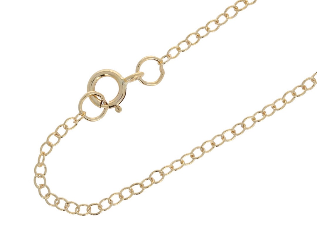 Gold 1.5x2mm Cable Chain, Small Dainty Chain 14 Karat Gold Filled ...