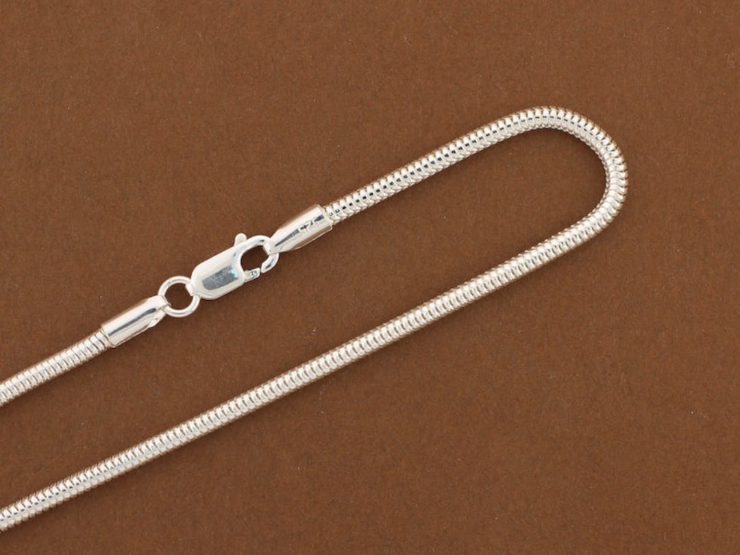 Snake Chain, 2.5mm Snake Chain, Sterling Silver Chain, .925 Sterling ...