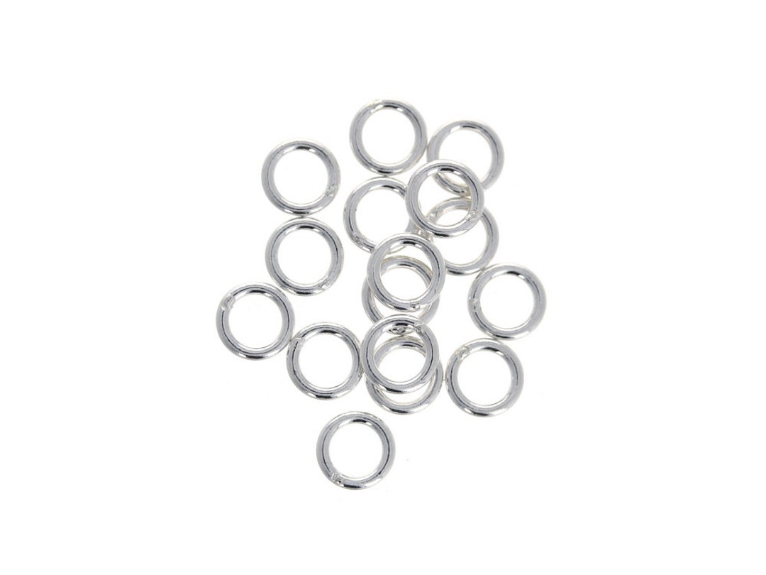 50 - 5mm Sterling Silver, Closed Jump Rings, 20 Gauge, Closed Soldered ...