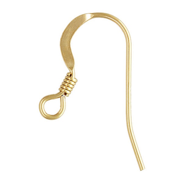 14k Gold French Wire Hook Earrings - Etsy