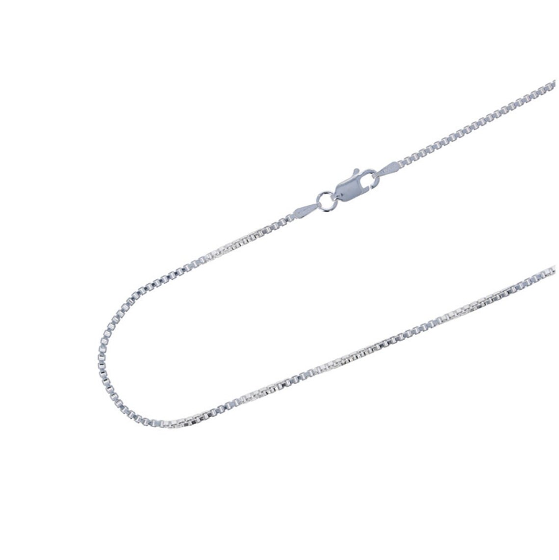 Solid .925 Italian Sterling Silver 1.5mm Box Chain 16" 18" 20" 22" 24 ...