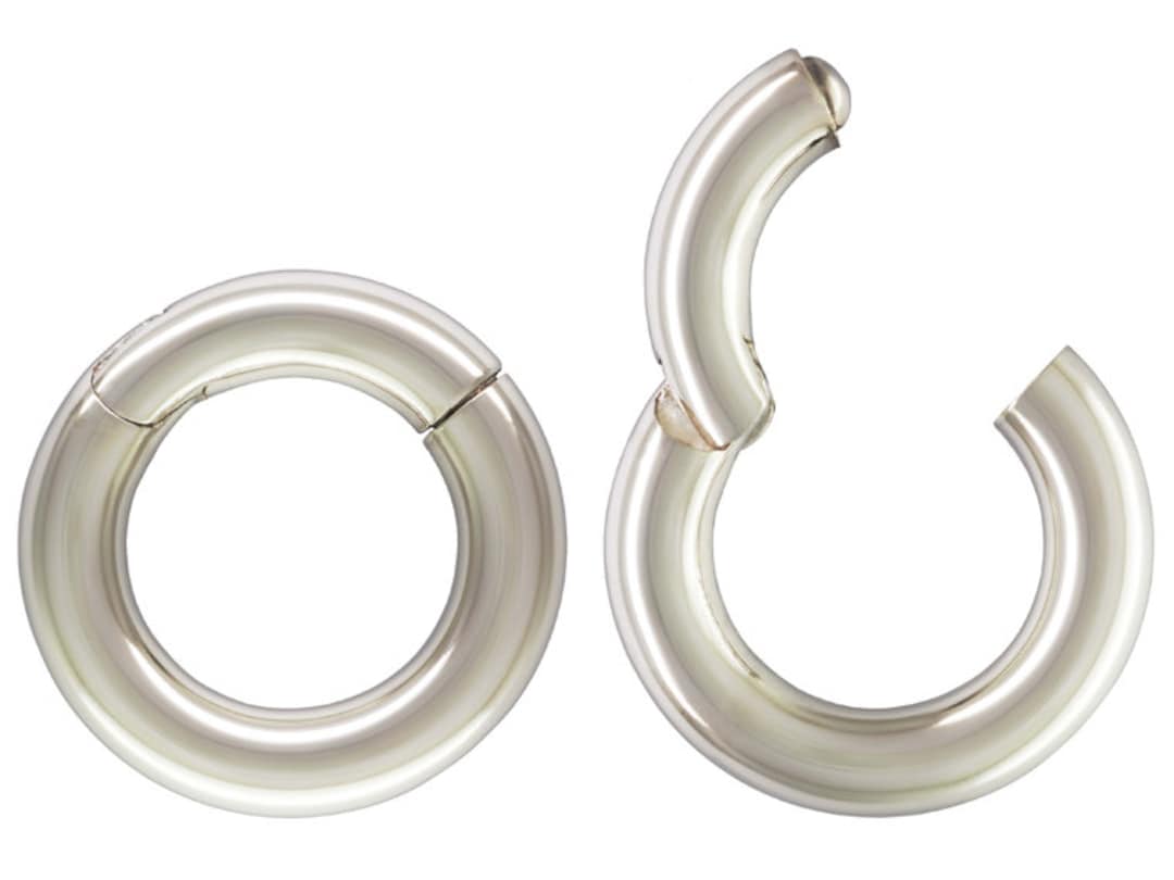 Sterling Silver Circle Clasp, 17mm Large Round Clasp, Openable and ...