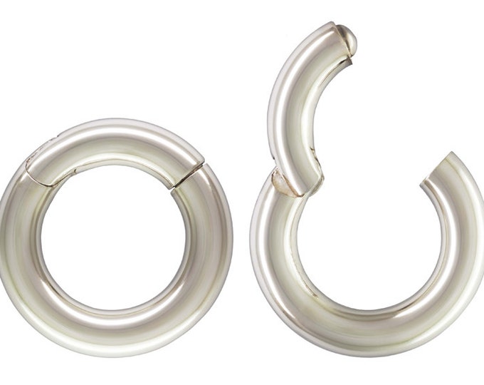 Sterling Silver Circle Clasp 17mm Large Round Clasp Openable - Etsy