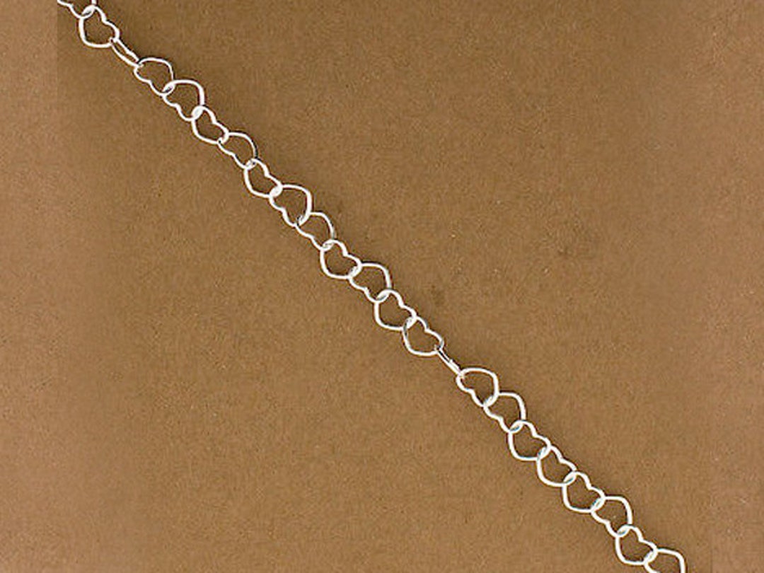 10ft -sterling Silver Heart Link Cable Chain, Wholesale Chain Sold by ...