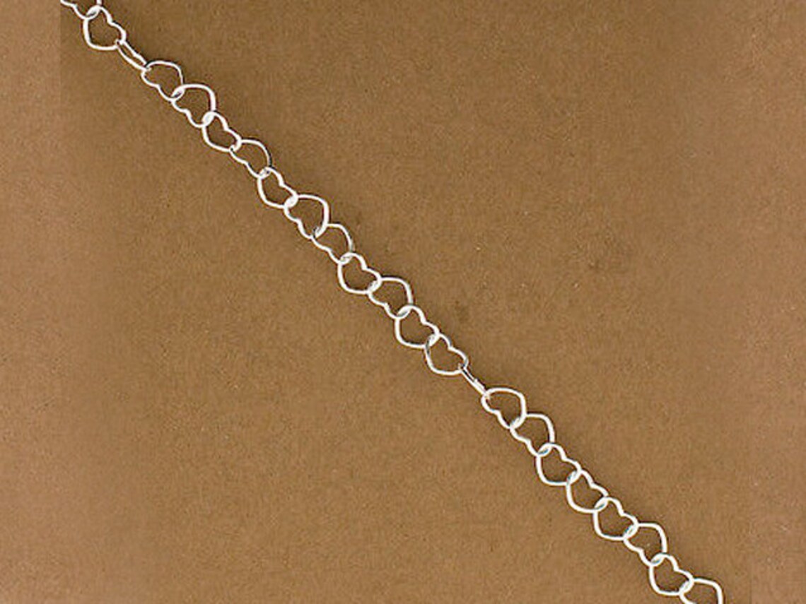 Sterling Silver Heart Link Cable Chain, Wholesale Chain Sold by the ...