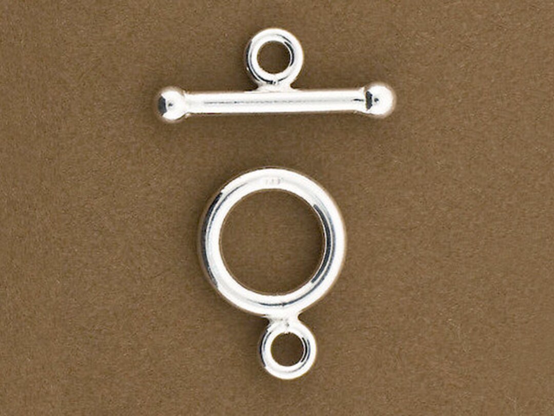 50 Sets, Sterling Silver Toggle Clap, High Polished Silver Toggle ...