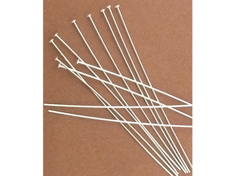 100pc Silver Head Pins 2 Inch Sterling Silver .925 Head Pins - Etsy