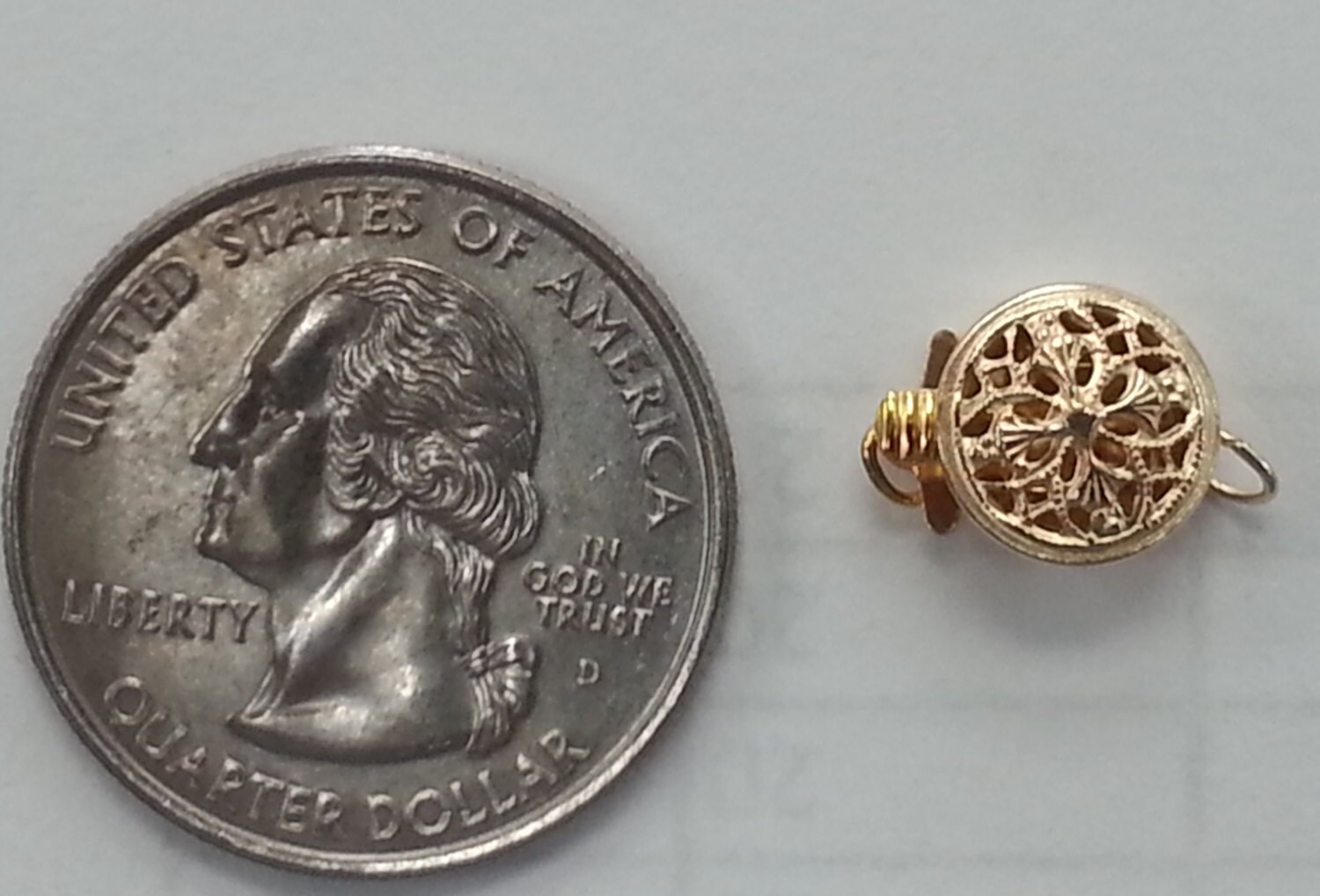 3pcs Gold Filigree Clasp Gold Filled Pearl Clasp 9mm Small | Etsy