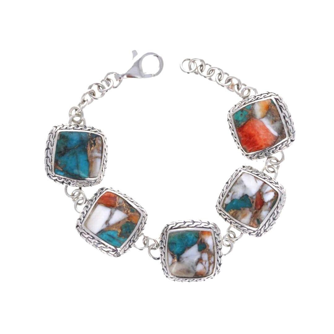 Genuine Pumpkin Spice Woven Link Bracelet, Adjustable Bracelet ...