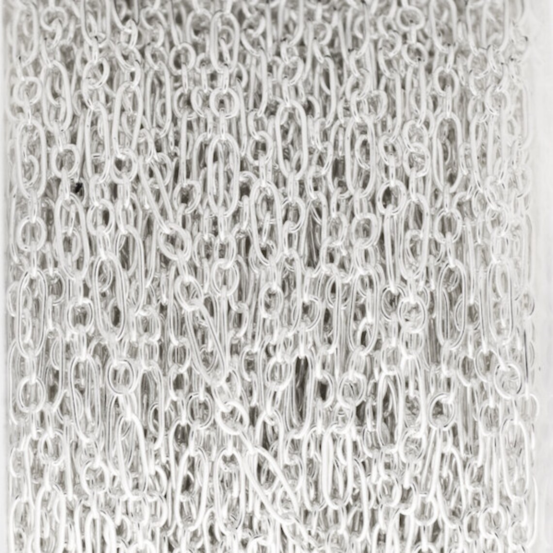 1 Foot Sterling Silver Chain. Long and Short Cable Chain. - Etsy