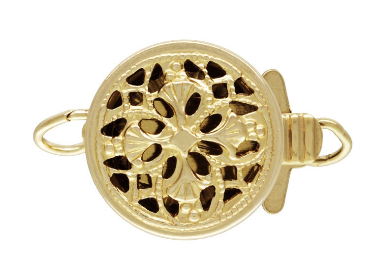 3pcs Gold Filigree Clasp Gold Filled Pearl Clasp 9mm Small | Etsy