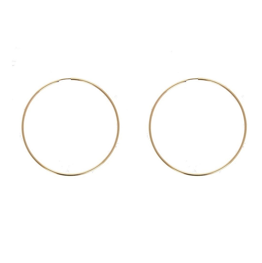 Gold Hoops, 14kt Gold Filled Endless Hoops, 1.25mm Tubing, Ultra ...