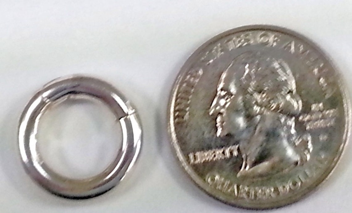 Sterling Silver Circle Clasp 17mm Large Round Clasp Openable | Etsy