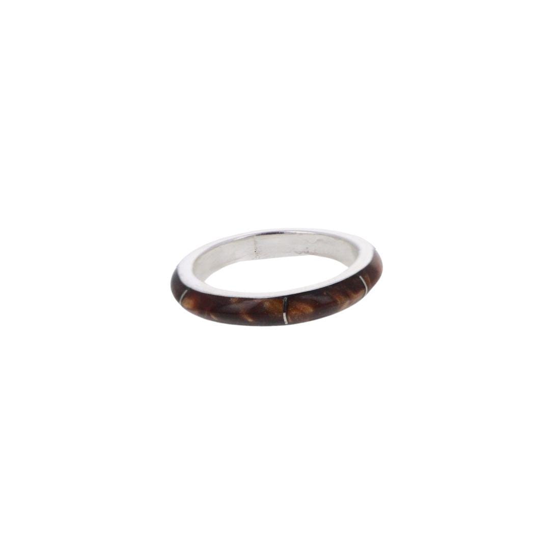 Tiger Eye Band Ring, .925 Sterling Silver, Unisex Band Ring, Tiger Eye ...
