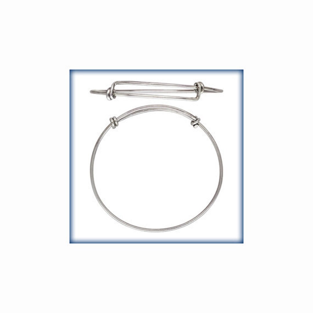 Sterling Silver Adjustable Bangle Bracelet, .925, Silver Add a Charm ...