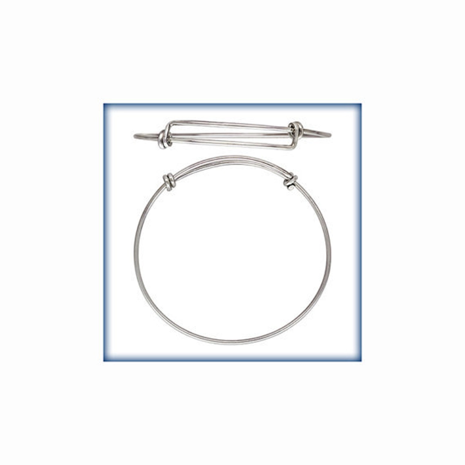Sterling Silver Adjustable Bangle Bracelet, .925, Silver Add a Charm ...
