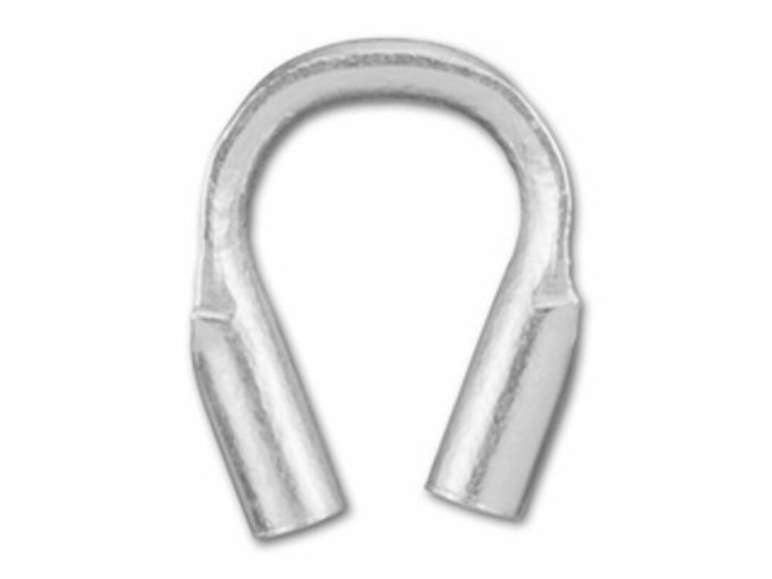 50pcs, Sterling Silver Wire Guards. Sterling Silver Cable Thimble ...