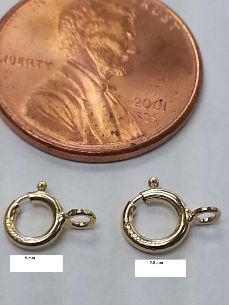 10pc Gold Spring Ring Clasp. 5mm Small Gold Clasp for | Etsy