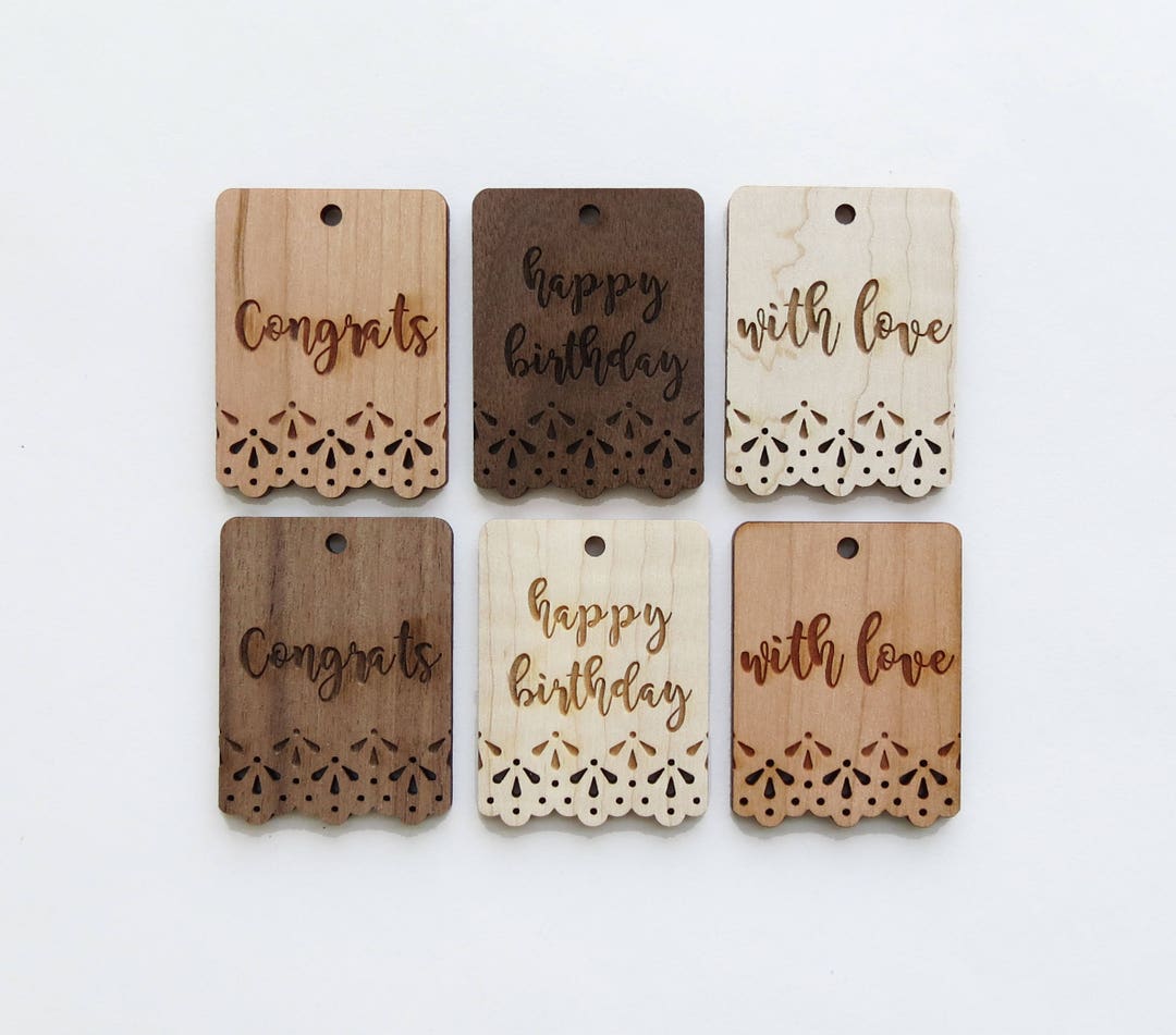 Wood Gift Tags - Pack of 6 - Assorted - Gift Tags - Etsy